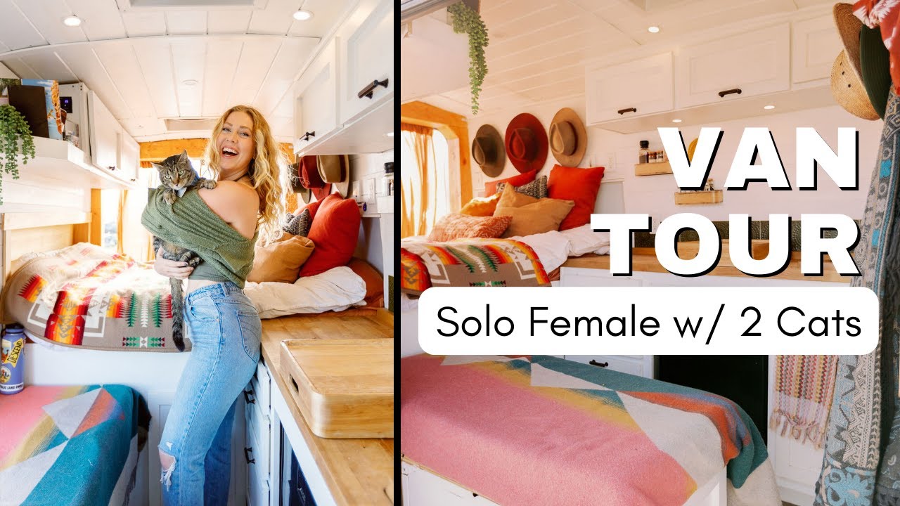 Amazing 2020 AWD Ford Transit 148 Camper Van tour with a solo female ...
